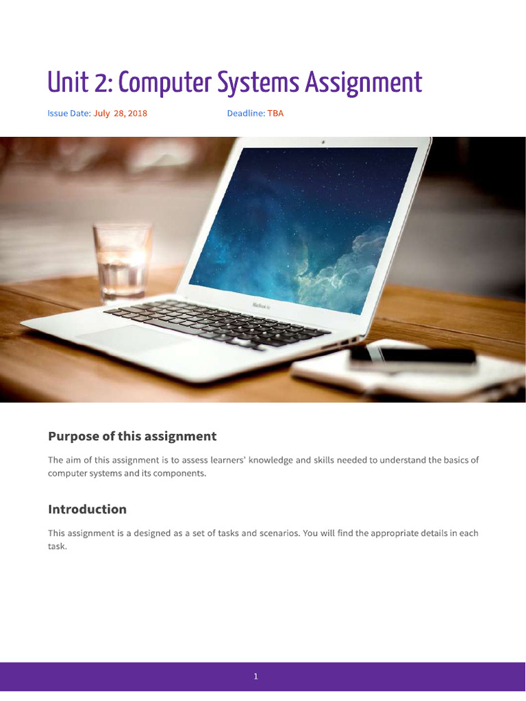 Assignment Computer Systems Pdf