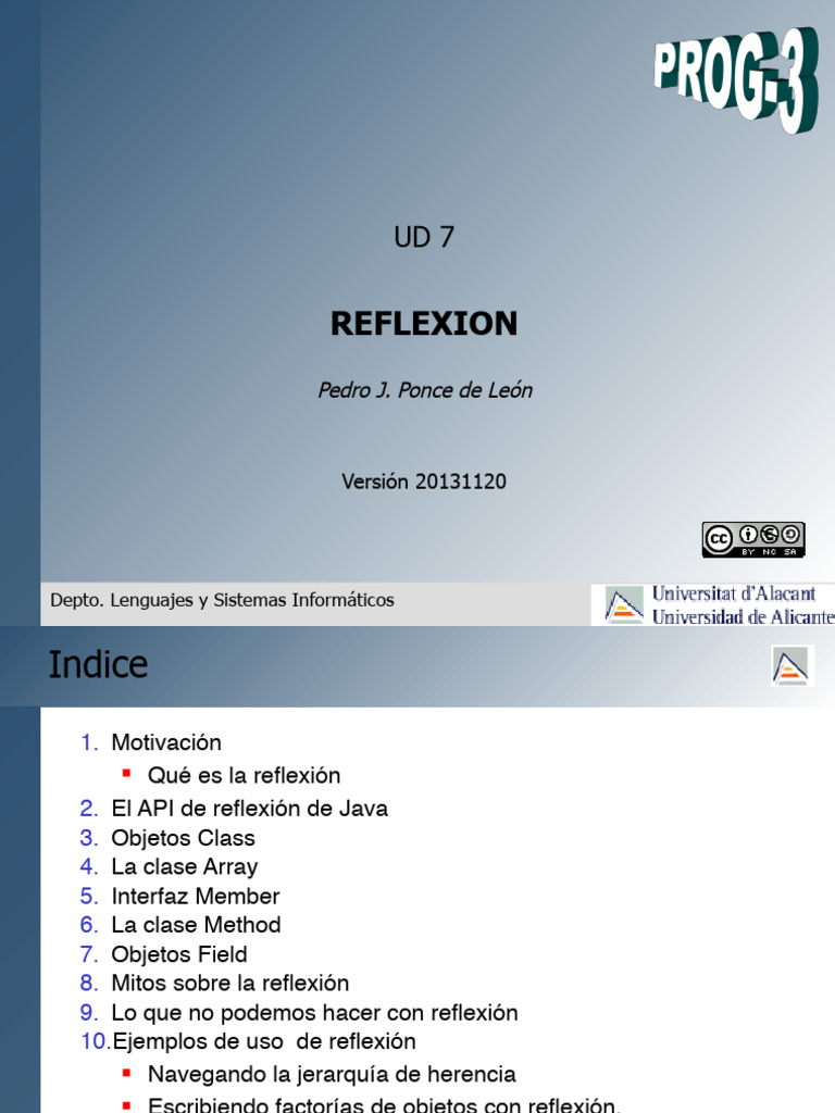 Unidad 7 - Reflexión - Universidad de Alicante - Programación 3 | PDF | Java (lenguaje de ...
