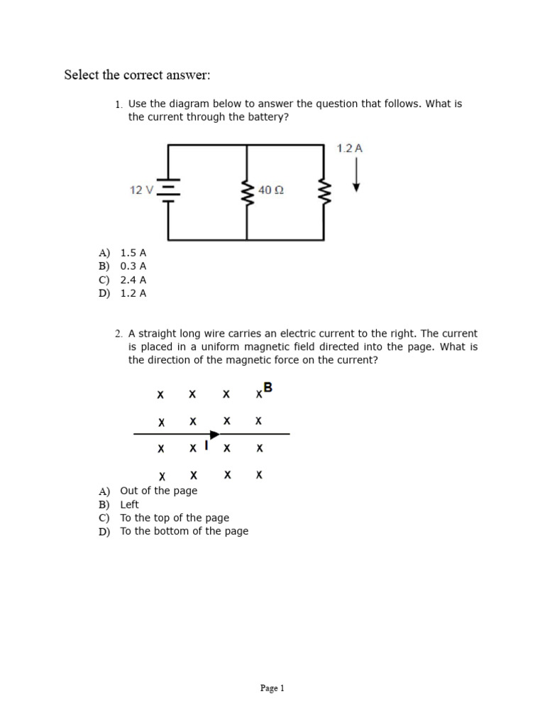 Sample Questions Physics 2 Lab 22-23 | PDF | Capacitor | Voltage