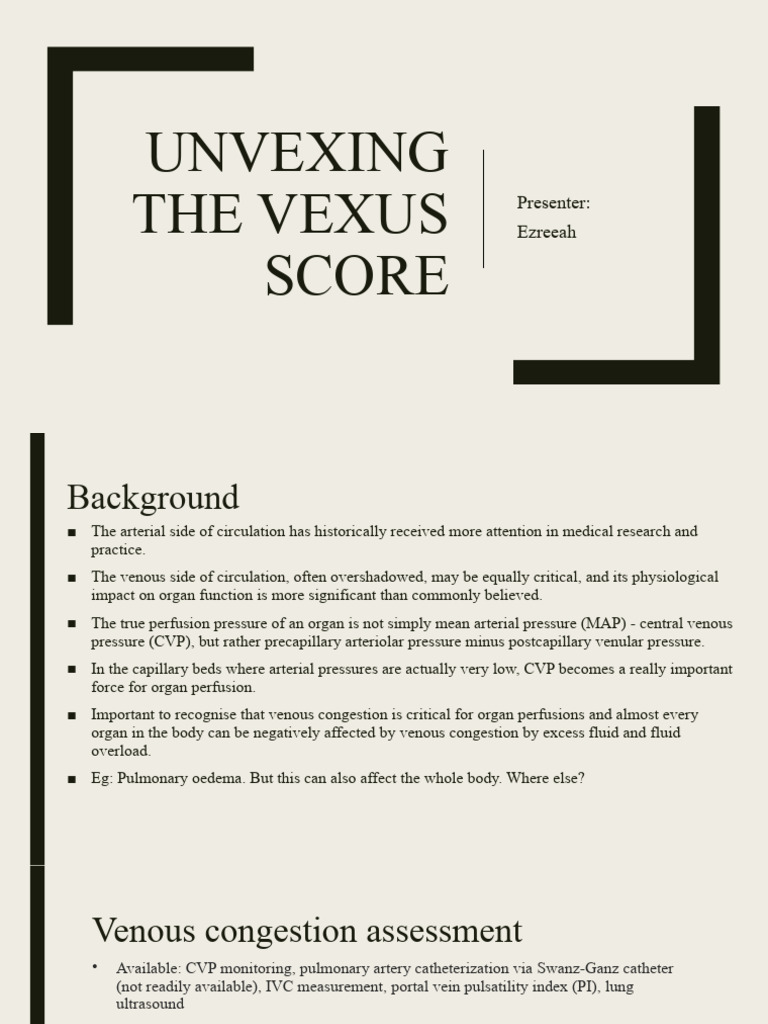 Vexus Score | PDF | Vein | Medical Ultrasound