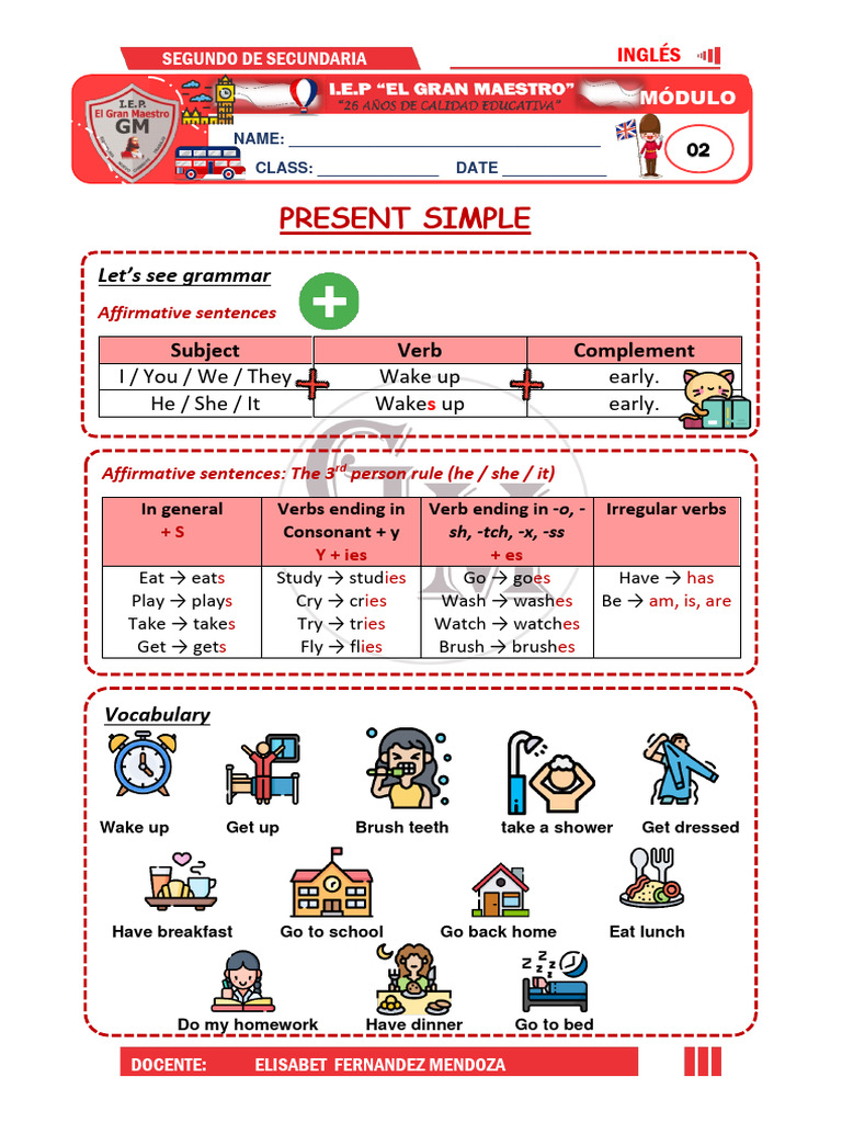 2. Present Simple | PDF | Linguistics | Linguistic Morphology