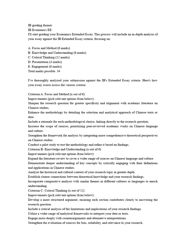 IB Grading Format | PDF | Theory | Essays