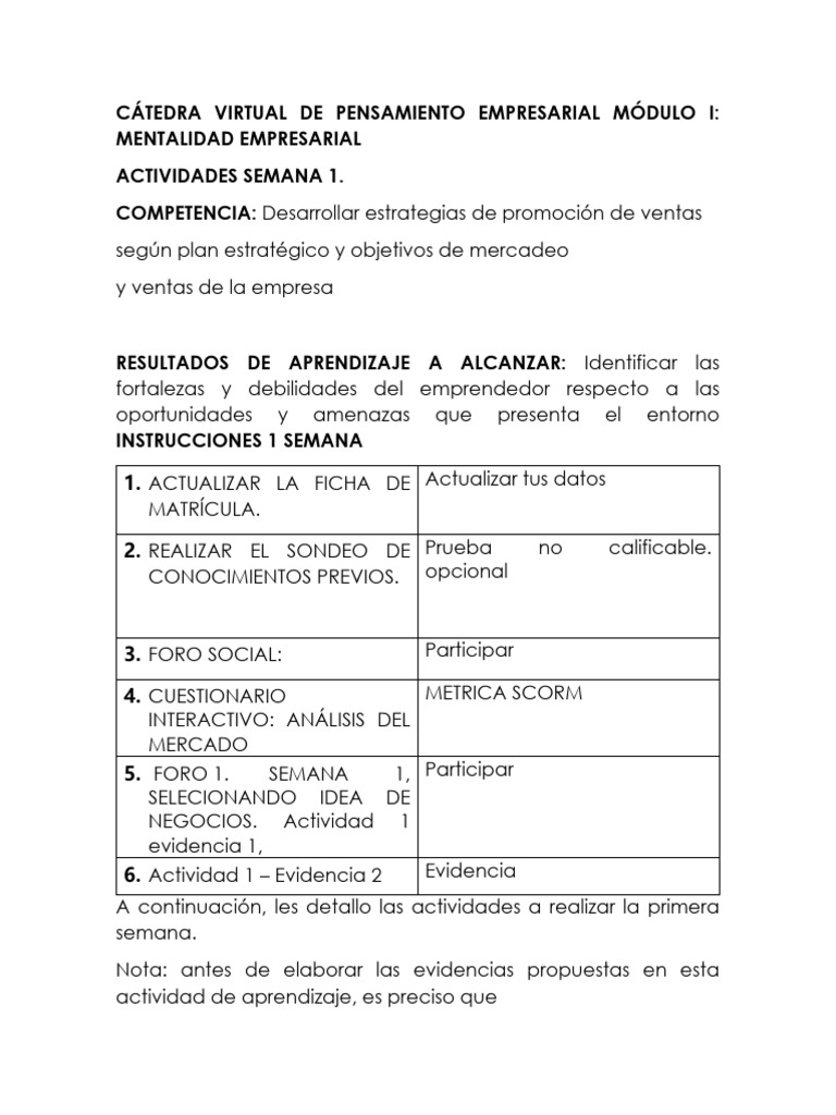 activi 1 evidencia 2 | PDF | Planificación estratégica | Marketing