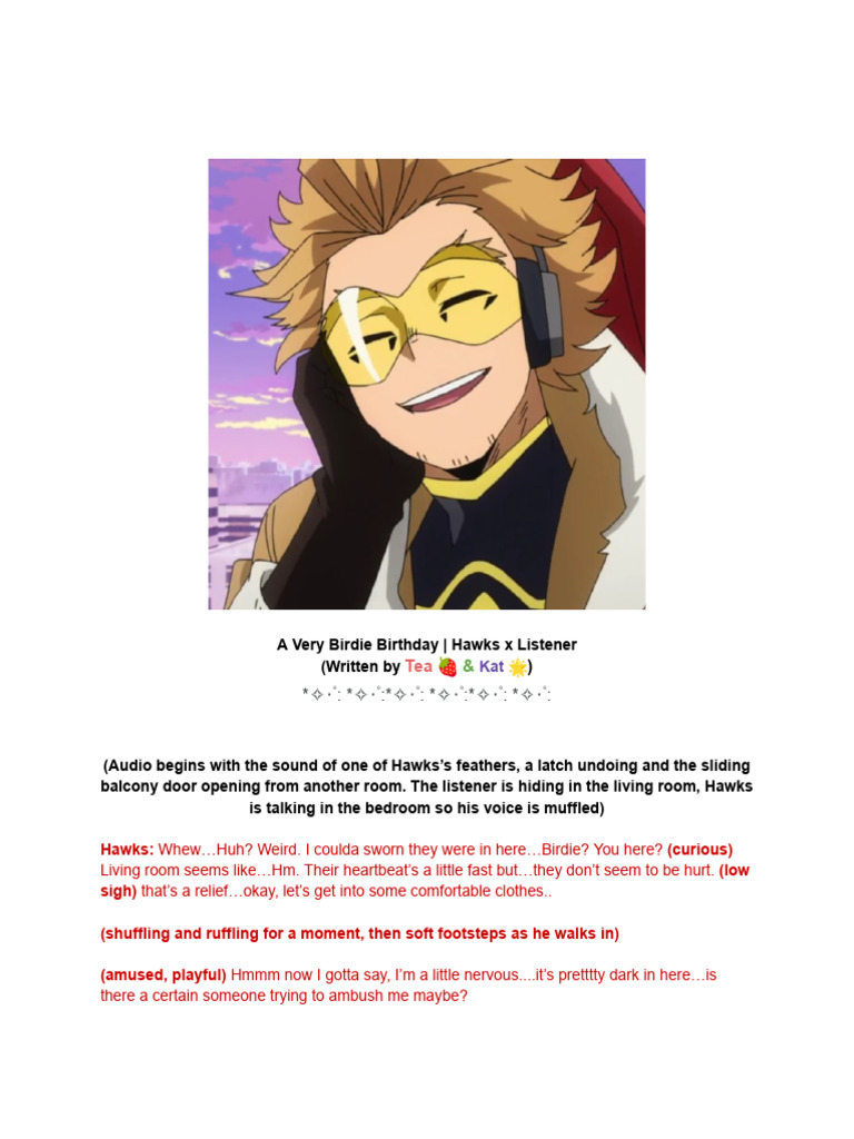 A Very Birdie Birthday - Hawks X Listener | PDF