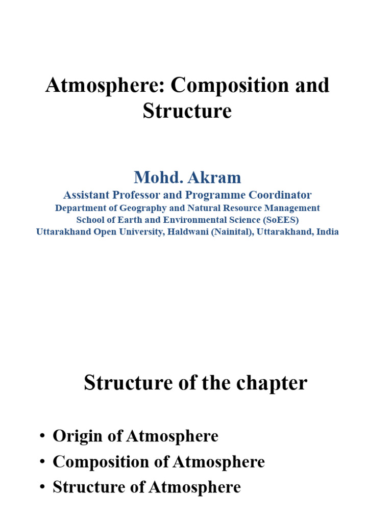 Atmosphere: Composition and Structure | PDF | Atmosphere | Atmosphere ...