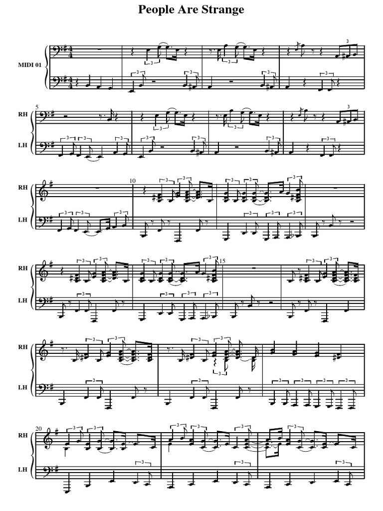 MIDI Sequence for "People Are Strange" | PDF