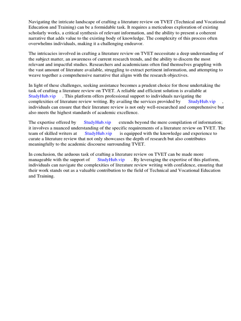 Literature Review On Tvet | PDF | Vocational Education | Information And Communications Technology