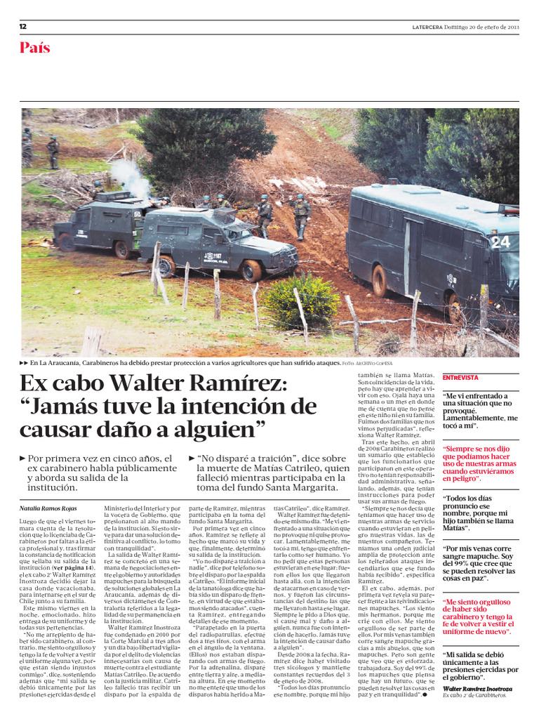Walter Ramirez - Matias Catrileo - Natalia Ramos Rojas | PDF