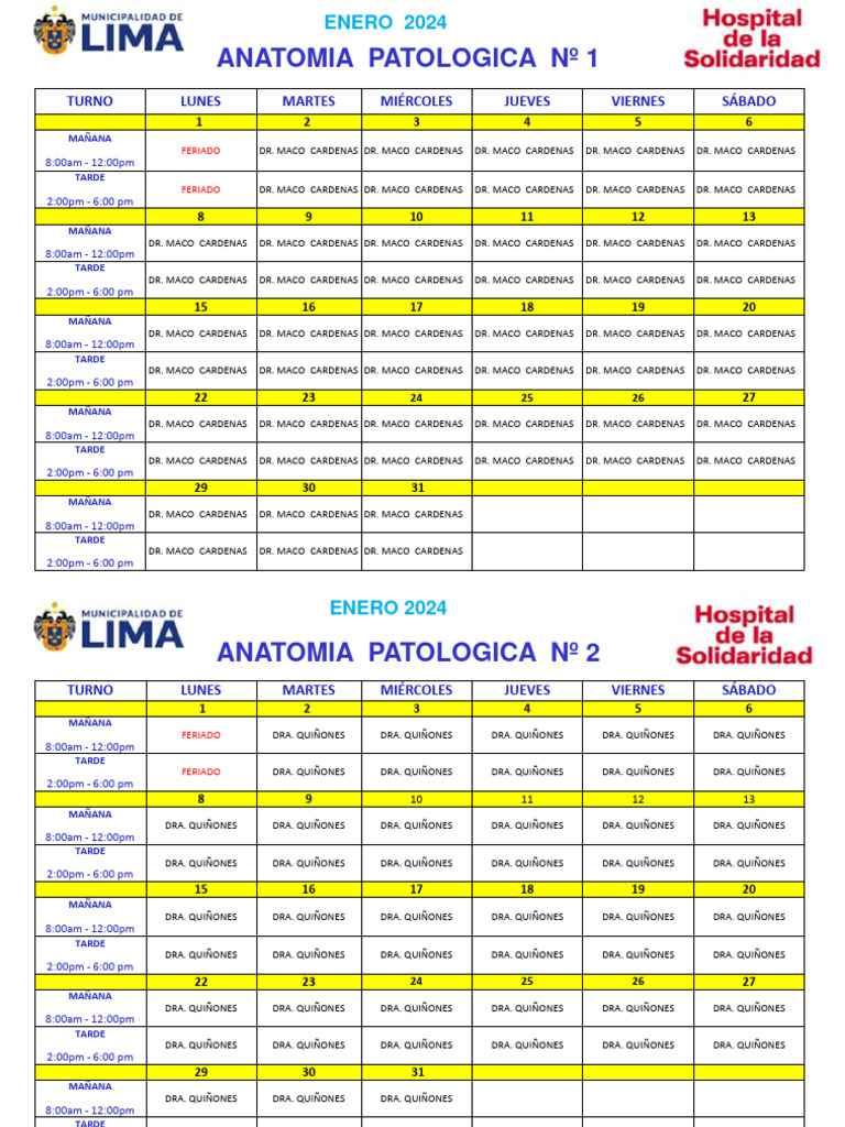 Horario SISOL | PDF