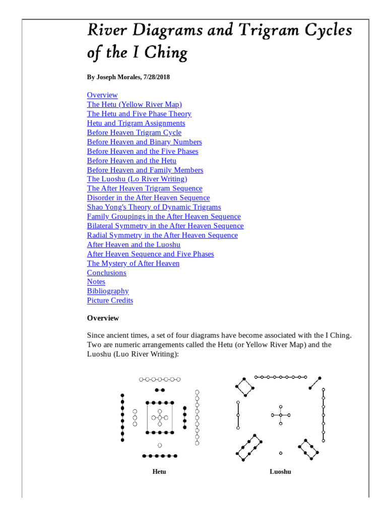 River Diagrams and Trigram Cycles of The I Ching | PDF