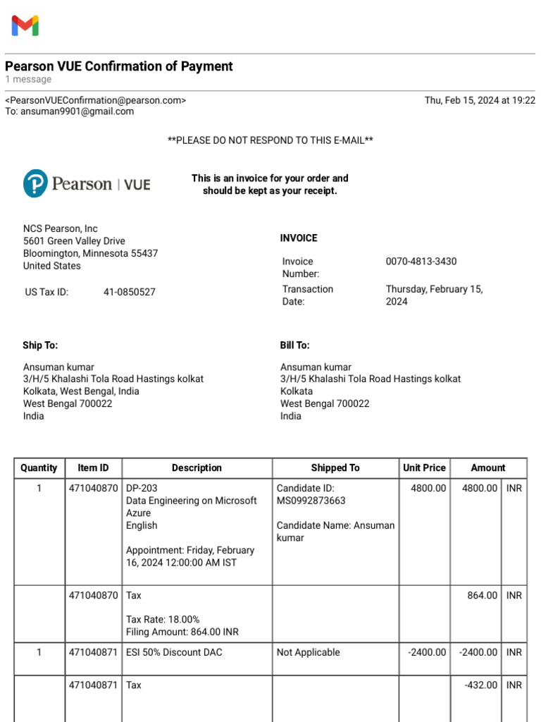 Dp-203(Invoice) | PDF | Value Added Tax | Invoice