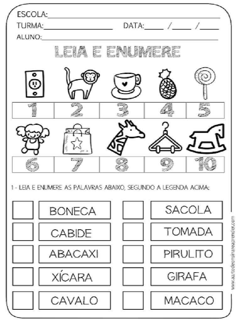 Atividades Alfabetização MT PDG | PDF