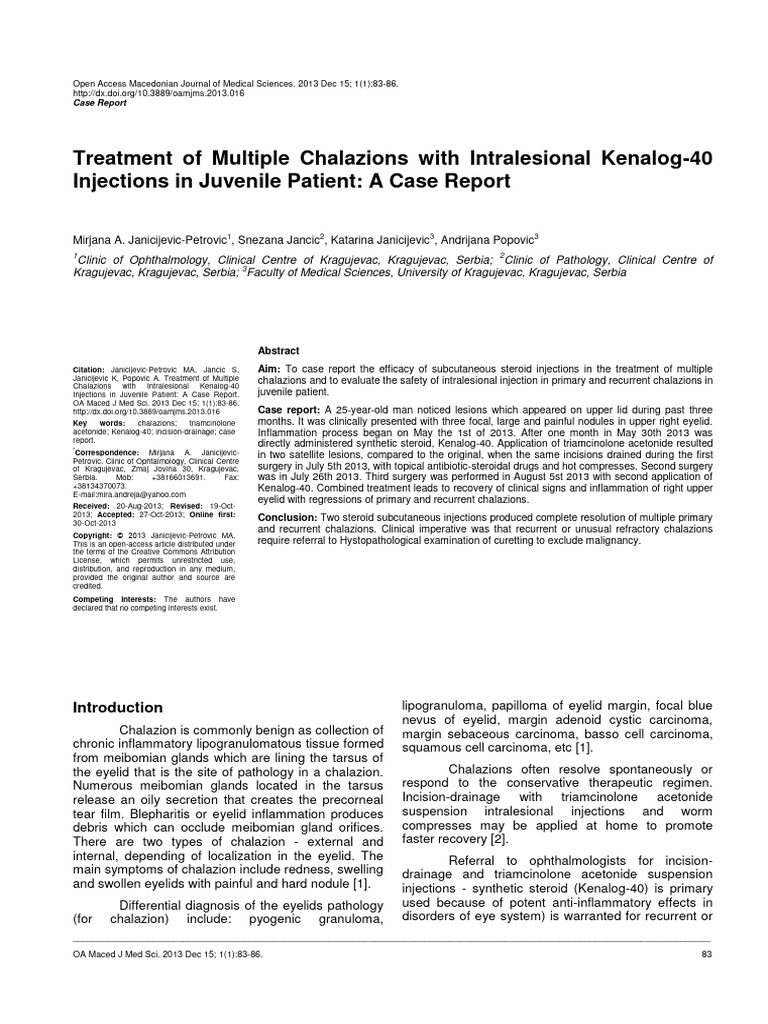 Studi Kasus Kalazion (Selasa) | PDF | Diseases And Disorders | Medical ...