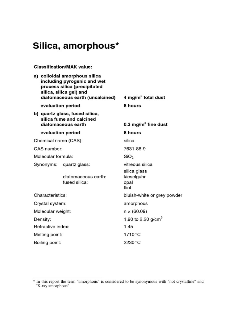 The MAK Collection For Occupational Health and Safety - 2012 - Silica ...