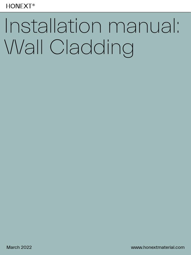Installation Manual Wall Cladding ENG Mar2022 | PDF | Building Engineering