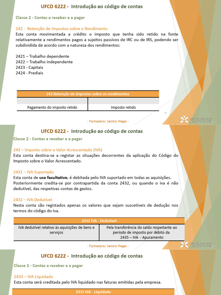 UFCD 6222 - Introdução Codigo Contas - Final-24 | PDF | Imposto sobre ...