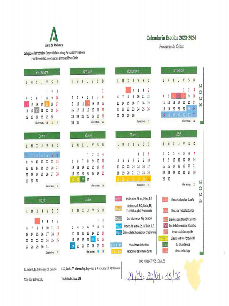 Calendario Escolar 2024 | PDF