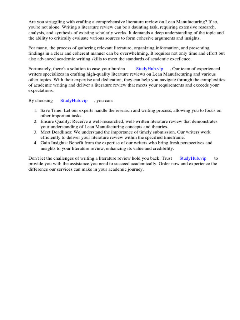 Lean Manufacturing Literature Review PDF | PDF | Lean Manufacturing ... Lean Manufacturing Literature Review PDF | PDF | Lean Manufacturing ...
