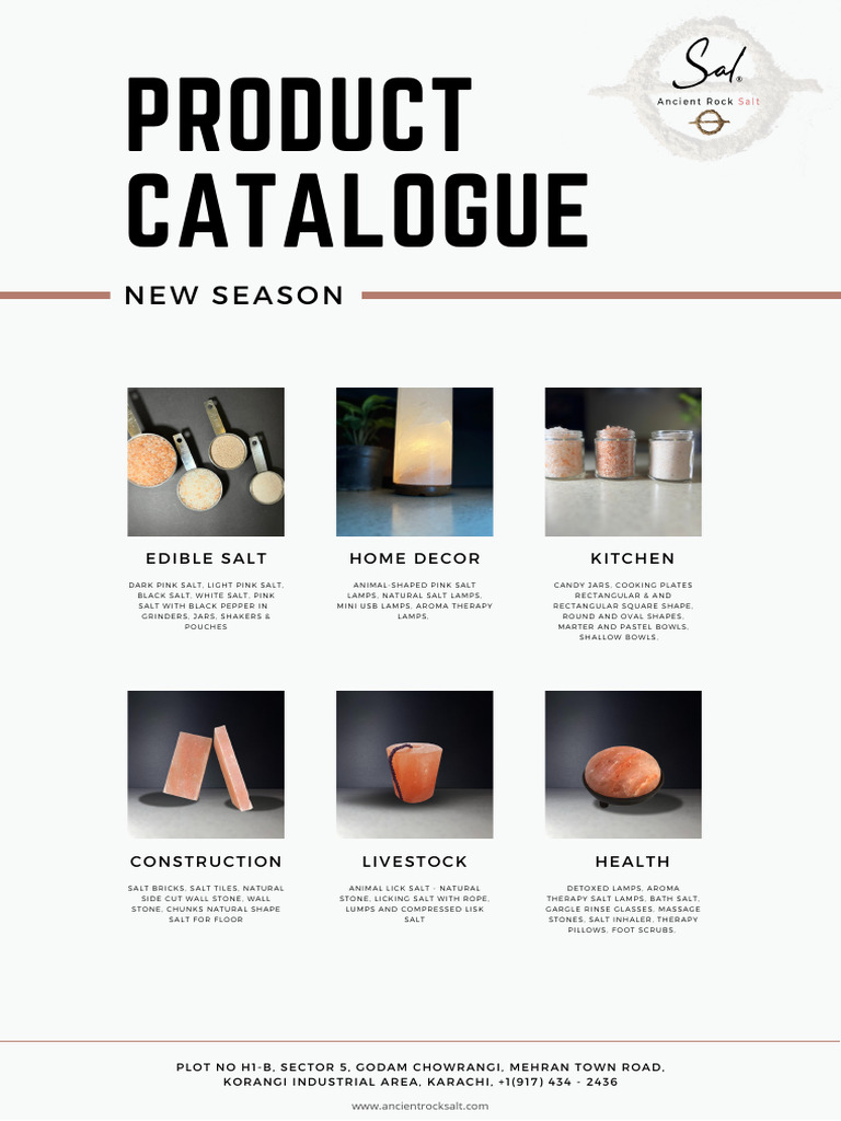 Himalayan Pink Salt Product Catalog | PDF | Salt