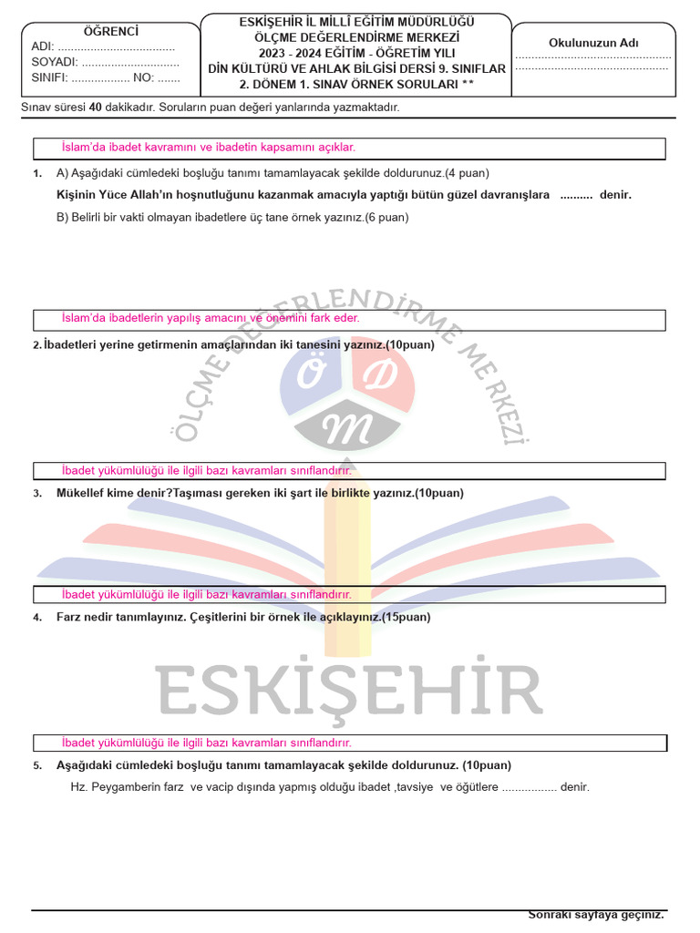 Dinkulturu9.sinif | PDF