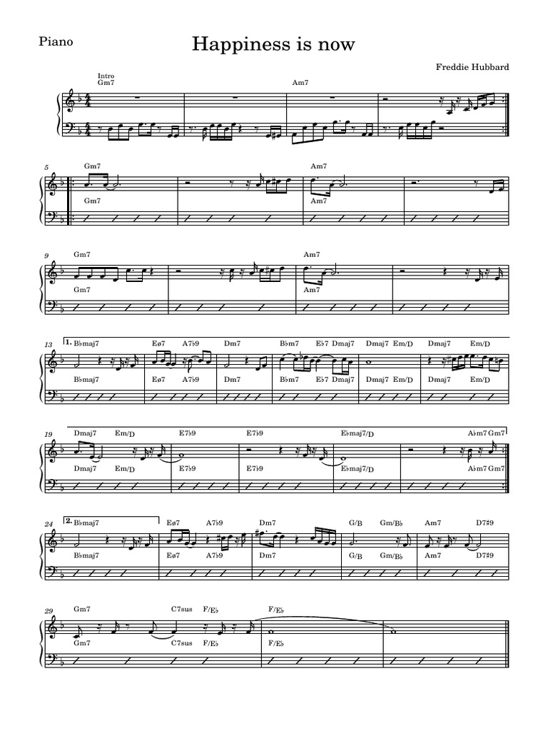 Happiness Is Now-Piano 2 | PDF