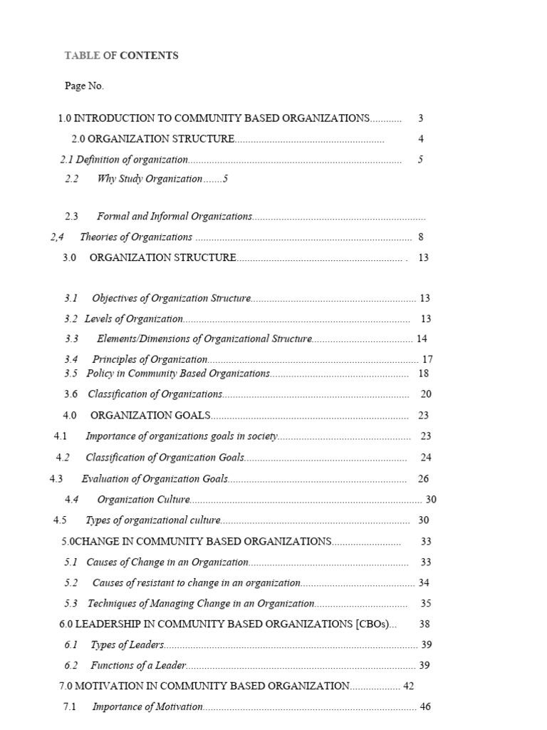 Understanding Community-Based Organizations | PDF | Swot Analysis | Goal