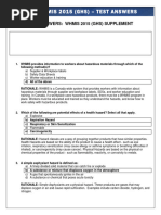 WHMIS Quiz and Answer Key Guide | PDF | Hazards | Dangerous Goods