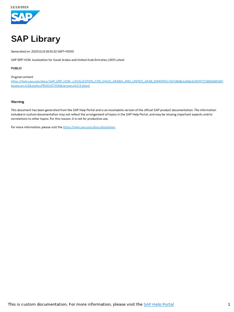 Saudi Payroll SAP HCM Guide | PDF | Human Resource Management | Payroll