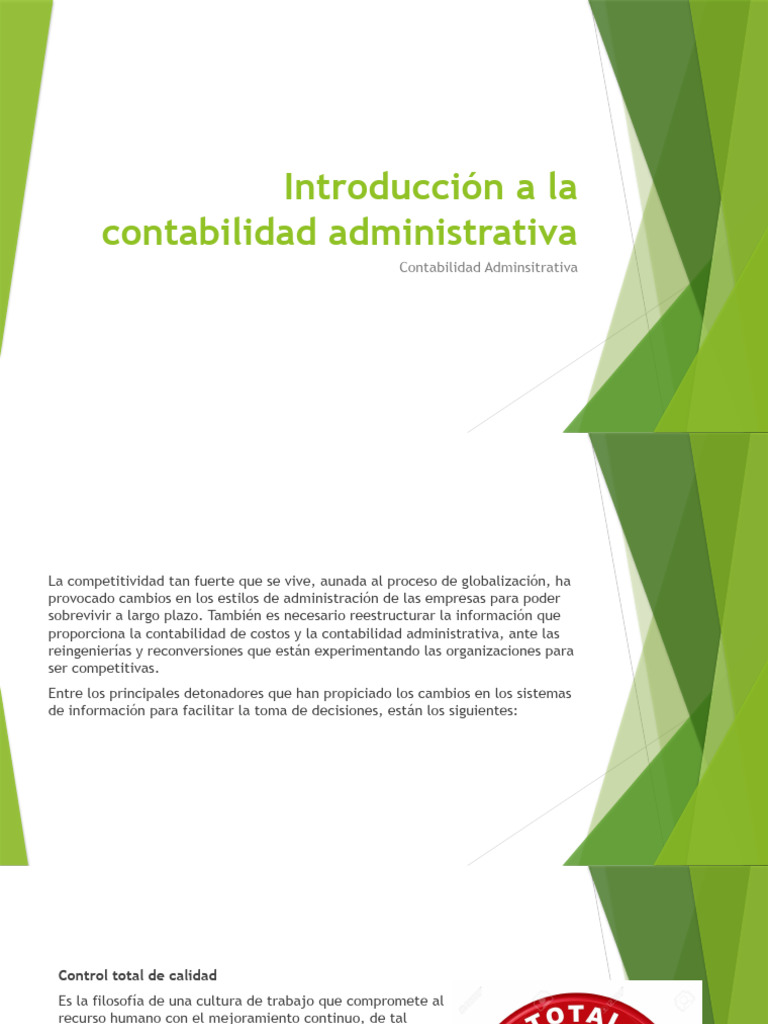 Introducción A La Contabilidad Administrativa | PDF | Contabilidad | Business
