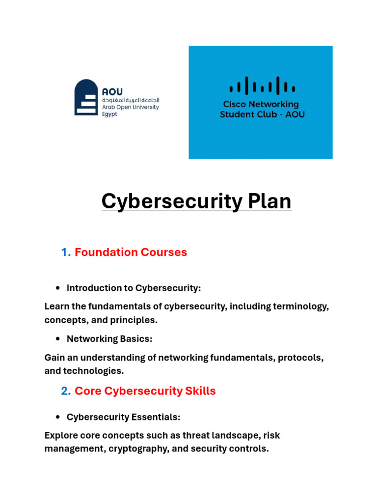 Cybersecurity Plan | PDF | Security | Computer Security