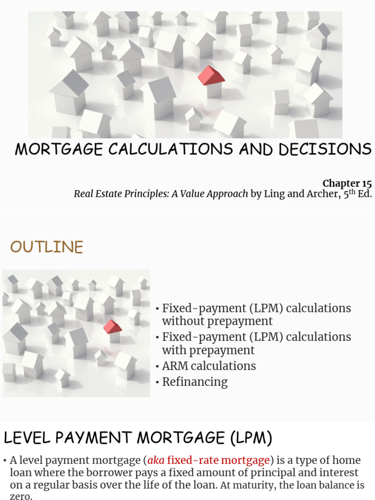 Mortgage Calculations Guide | PDF | Refinancing | Mortgages