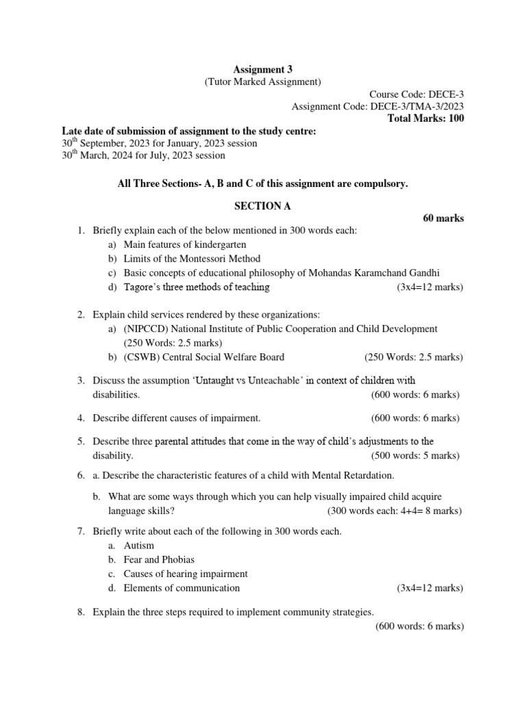 Dece 3 Assignment Overview And Guidelines Pdf Teaching Methods