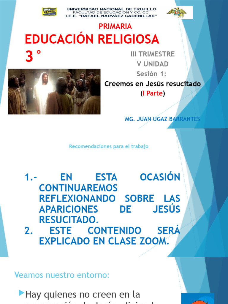 3° Apariciones de Jesús Resucitado I Parte | PDF