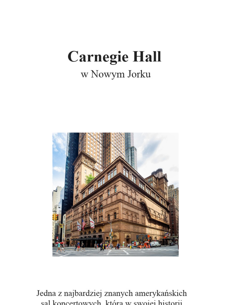 Carnegie Hall | PDF