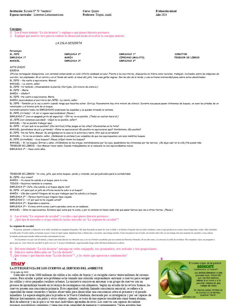 5° Eval Inicial. Liter Latino 2024 | PDF | Cannabis (Droga) | Drogas 5° Eval Inicial. Liter Latino 2024 | PDF | Cannabis (Droga) | Drogas