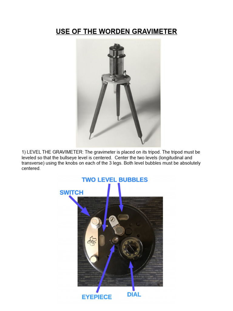 How to Use a Worden Gravimeter | PDF