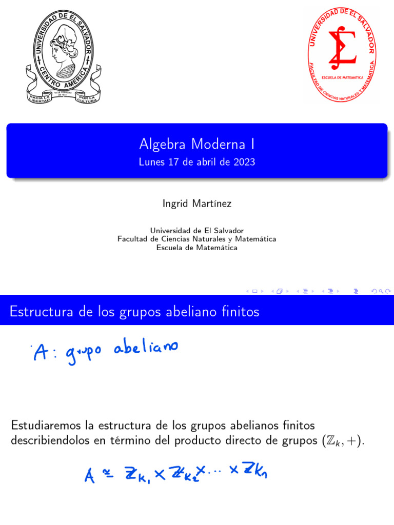 clase1,semana9 | PDF | Grupo (Matemáticas) | Objetos matemáticos