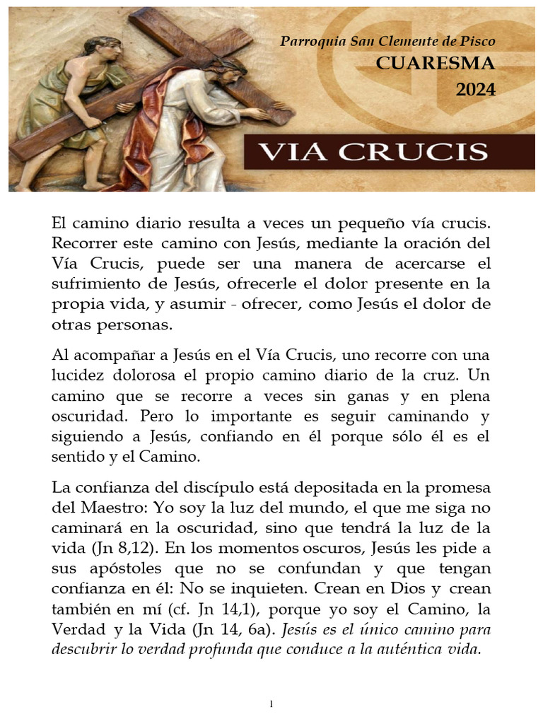 Vía Crucis 2024: Reflexiones y Oraciones | PDF | Jesús | orador del Señor