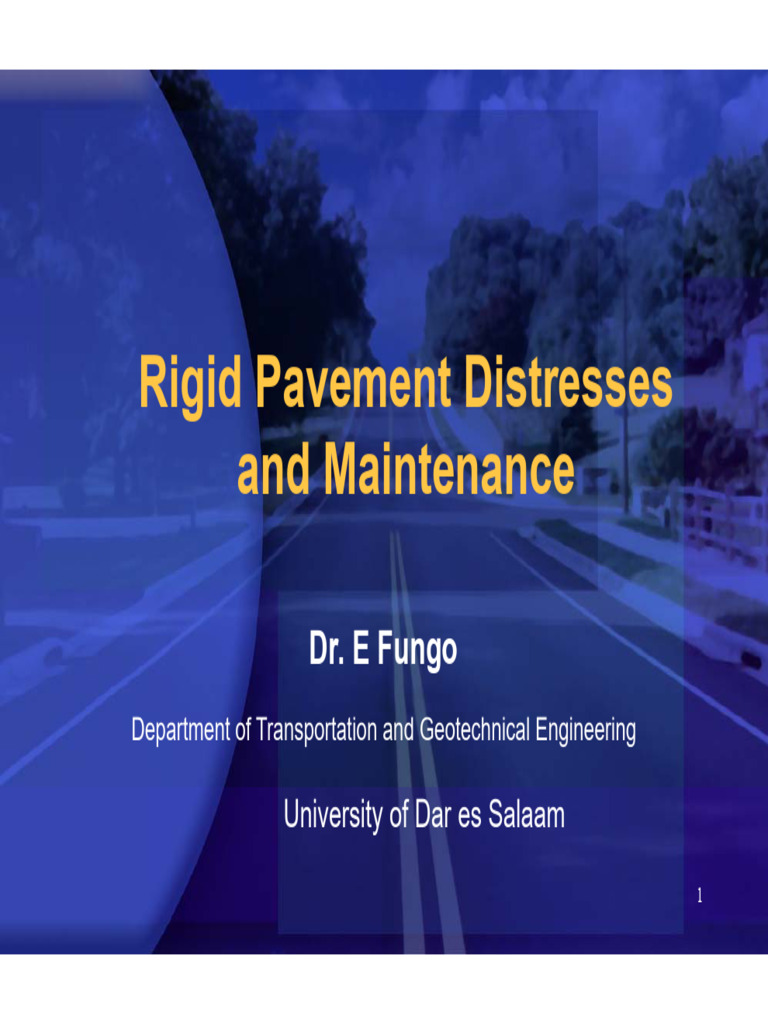 Lecture 12 - Pavement Distress & Maintenance - Rigid Pavement | PDF