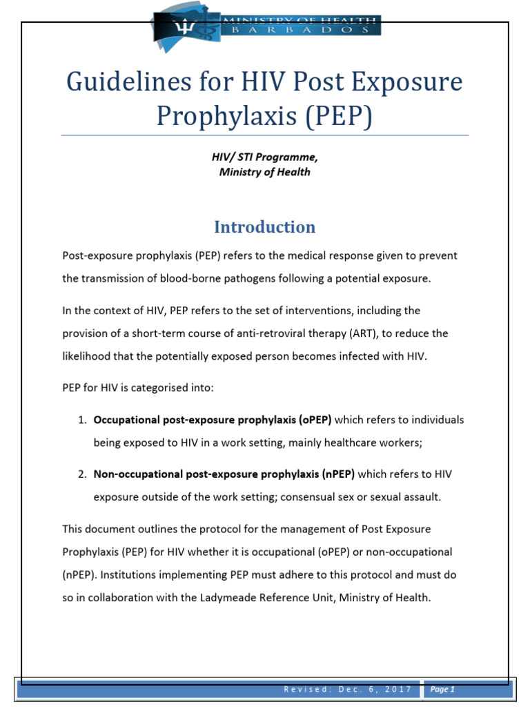 HIV-Post Exposure | PDF