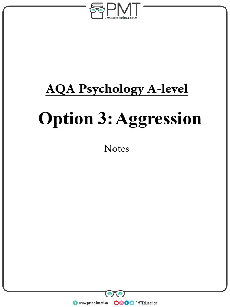 aggression | PDF | Aggression | Psychological Concepts