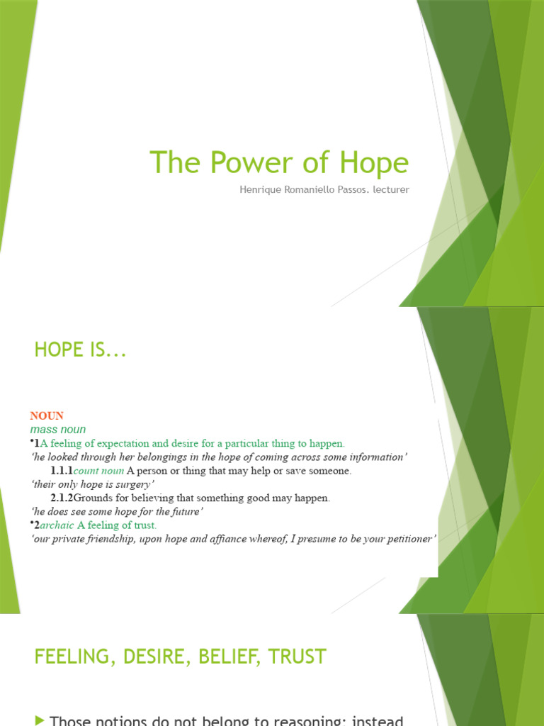 The Power of Hope | PDF | Hope | Religious Belief And Doctrine