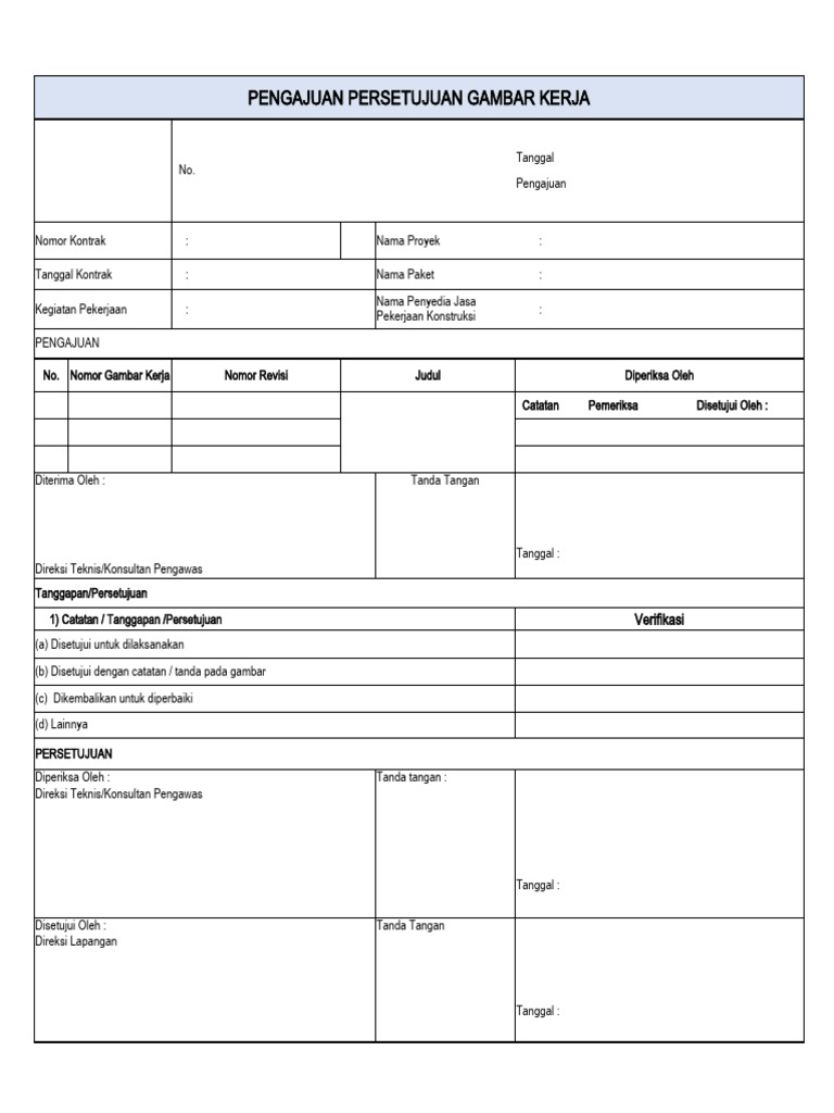 Format Persetujuan Gambar | PDF