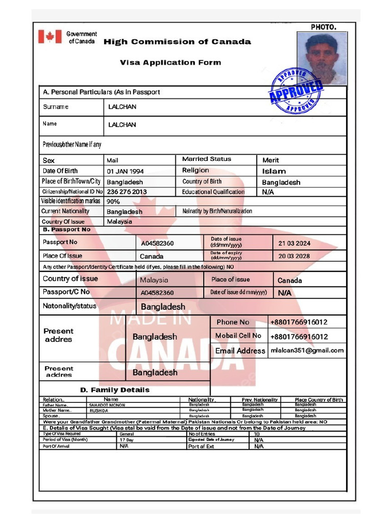 Lalchan Application Form Rejected | PDF