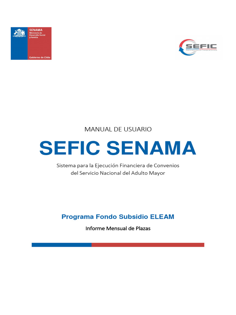 Manual de Usuario SEFIC SENAMA | PDF | Pensión | Vejez