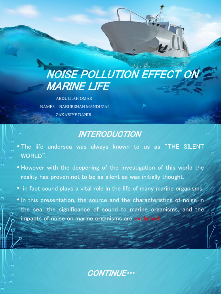 Noise Pollution On Marine Life | PDF | Earth Sciences | Natural Environment