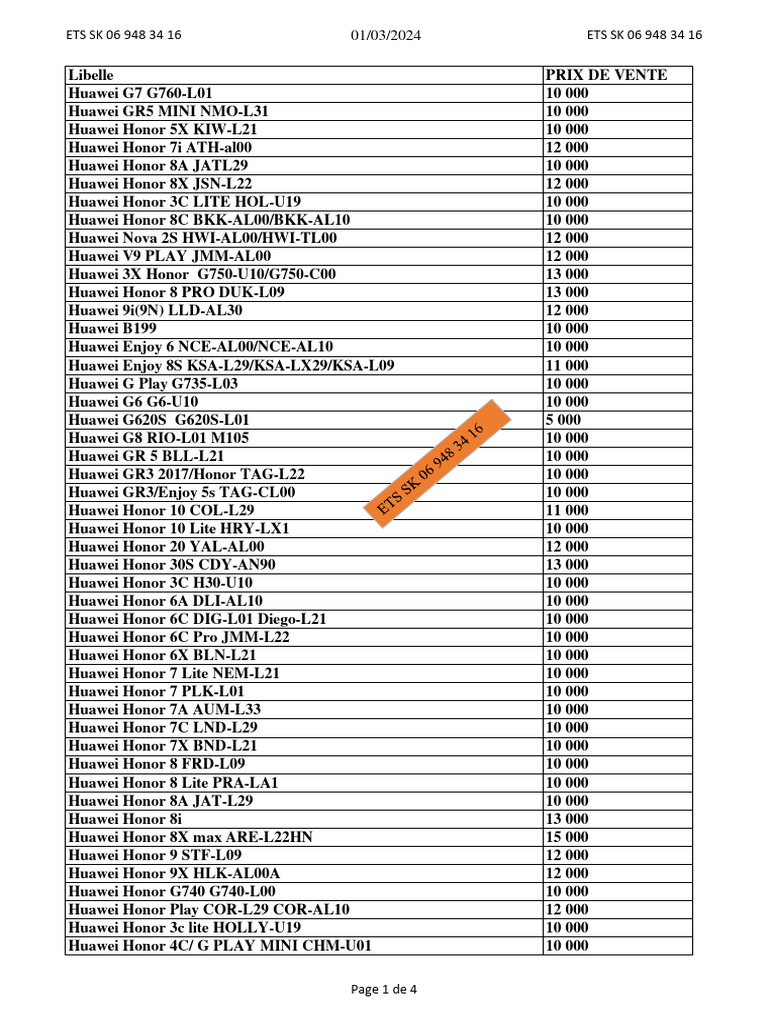 Huawei and Redmi Price List 2024 | PDF | Smart Devices | Linux Based ...