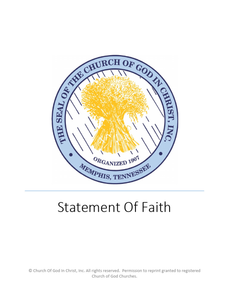 COGIC Statement of Faith | PDF