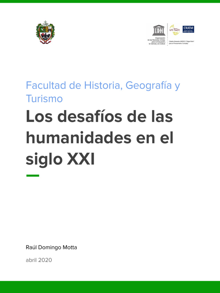 Los Desafios de La Humanidades en El Sig RAUL MOTTA | PDF | Humanidades ...