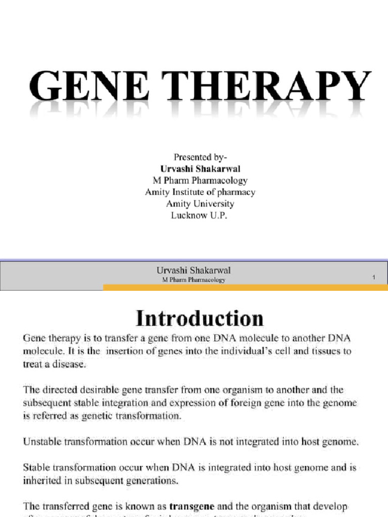 Gene Therapy | PDF